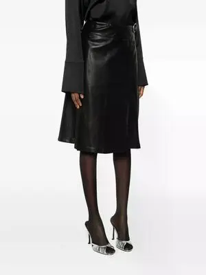 Simkhai Buckled Wrap Midi Skirt