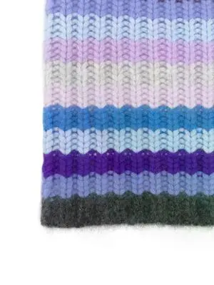 HURRAY Striped Ribbed Knit Beanie