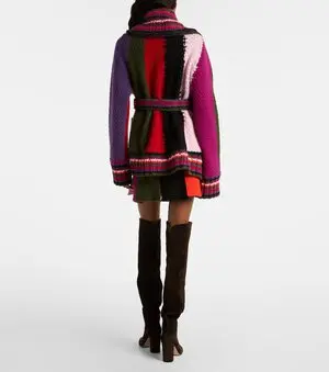 Emilio Pucci Striped Wool Wrap Cardigan
