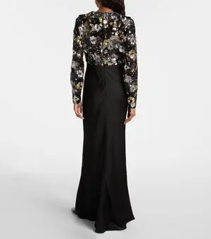 Max Mara Lastra Sequined Tulle Maxi Dress