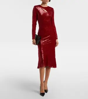 SELF-PORTRAIT Fil Coupé Cut Out Maxi Dress