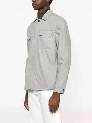 Eleventy Flap-pockets Buttoned Shirt Jacket