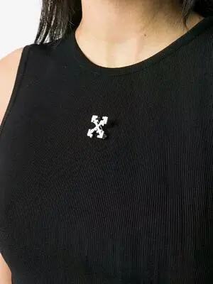 Off-White Swiss Cheese Knitted Dress