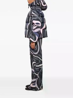 Emilio Pucci Marmo-print Down Jacket - Black