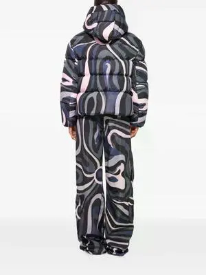 Emilio Pucci Marmo-print Down Jacket - Black