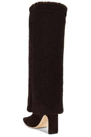 Staud Wally Foldover High Heel Boot - Espresso