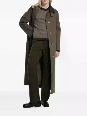 BARRIE Button-fastening Contrast-collar Raincoat