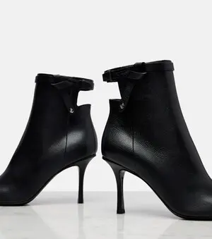 JIMMY CHOO Camie 85 Cutout Leather Ankle Boots