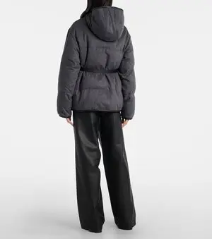 TOD'S Belted Hooded Padded Cashmere Jacket