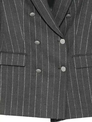 Tagliatore Pinstriped Double-breasted Blazer - Grey