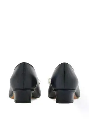 FERRAGAMO Vara Bow Detail Block Heel Pumps