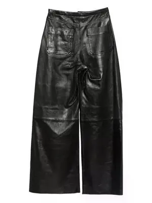 STAND STUDIO Panelled Leather Trousers - Black