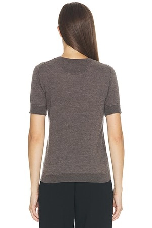 THE ROW Linnea Cashmere Top - Faded Brown