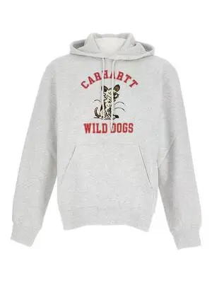 Carhartt Work In Progress Wild Dogs Drawstring Hoodie - Grey