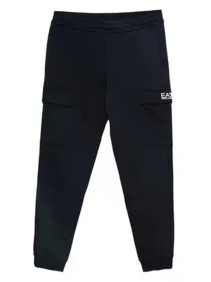 EA7 Logo-detail Cargo Track Pants - Blue
