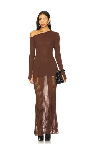 SEVEN WONDERS Greta One Shoulder Maxi Dress