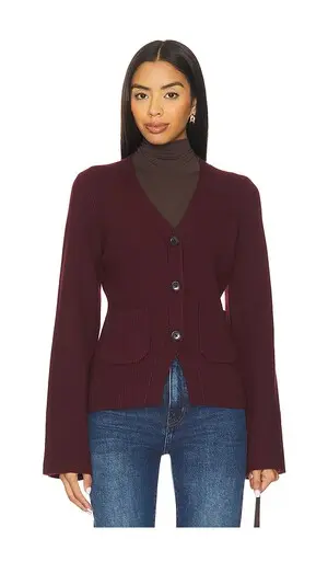 PISTOLA Aeron V-neck Cardigan - Wine