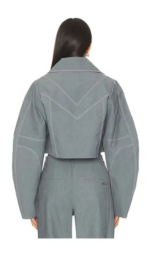 KATE BARTON Specialty Denim Paneled Jacket