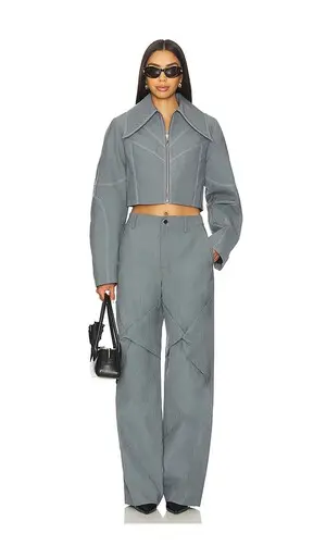 KATE BARTON Specialty Denim Paneled Jacket
