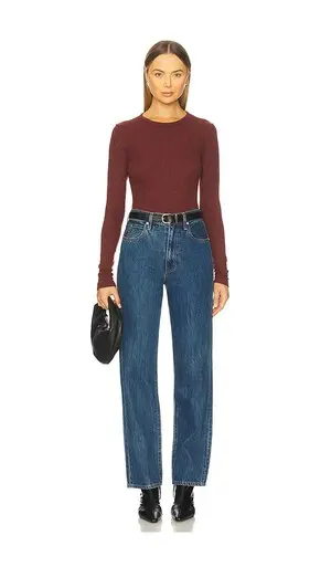 AGOLDE Delphi Slim Tee - Brick