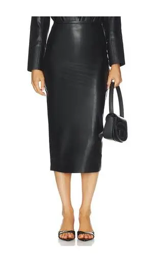 Norma Kamali Straight Mid-calf Skirt