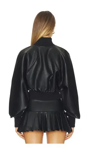 Norma Kamali Oversized Turtleneck Bomber Jacket - Black