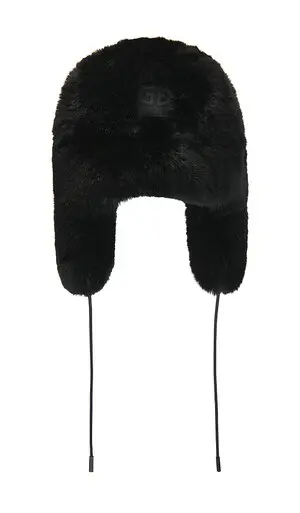Goldbergh Fluffy Aviator Hat - Black