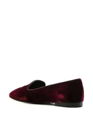 ARTEANA Velvet Finish Ballet Flats - Red