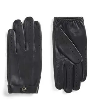 DENTS Leather Touchscreen Rollestone Gloves - Black