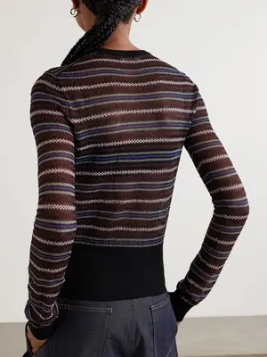 JW Anderson Striped Intarsia-knit Cotton-blend Sweater - Multi