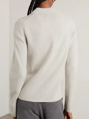 Theory Cashmere And Wool-blend Cardigan - Gray