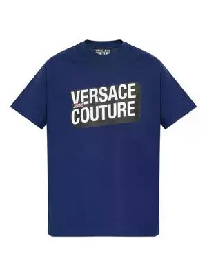 Versace Logo-print T-shirt - Blue