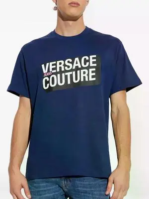 Versace Logo-print T-shirt - Blue
