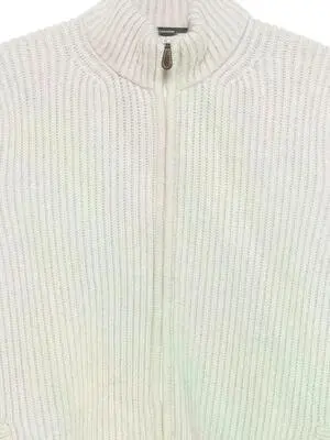Fedeli Ribbed Knit Full Zip Cardigan
