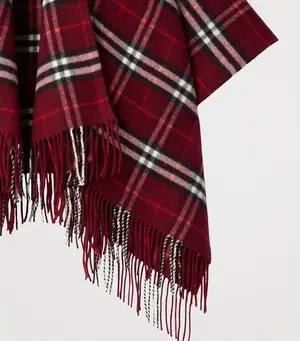 Burberry Wool-cashmere Check Cape