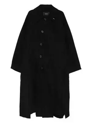 SONGZIO Asymmetric Coat With Cut-out Detail - Black