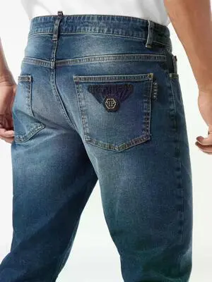 Philipp Plein Embroidered Patch Jeans