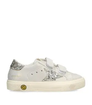 GOLDEN GOOSE Suede May Sneakers - Silver