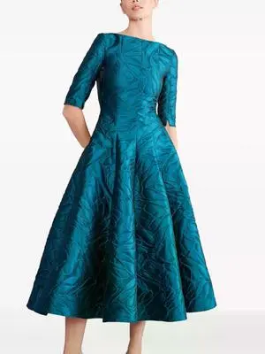 Talbot Runhof Bogna 5" Midi Dress - Blue