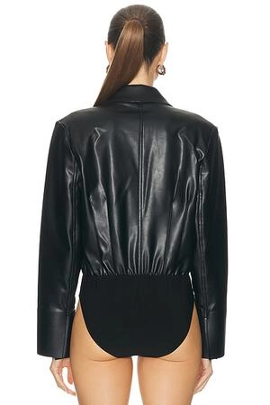 Norma Kamali Single Breasted Bodysuit - Black