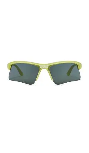 PLEASURES Boiler Room Active Sunglasses Green
