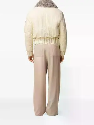 AMI Paris Padded Bomber Jacket With Shearling Collar