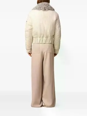 AMI Paris Padded Bomber Jacket With Shearling Collar