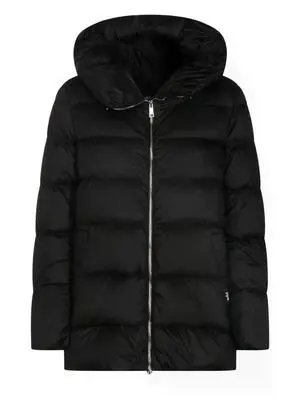 Add Hooded Zip Coat - Black