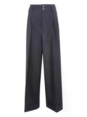 IBRIGU Cuffed Pleated Trousers - Grey