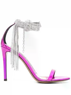 Alexandre Vauthier Crystal-embellished Ankle Strap Sandals - Pink