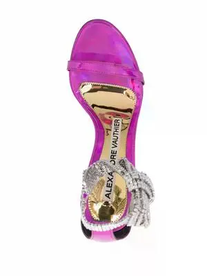 Alexandre Vauthier Crystal-embellished Ankle Strap Sandals - Pink