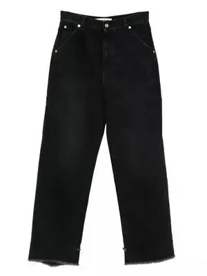 DARKPARK DARKPARK Frayed Denim Straight-Leg Jeans Black