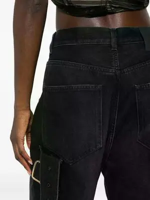 DARKPARK Frayed Denim Straight-leg Jeans - Black