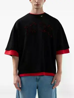 Gcds Logo-embellishment T-shirt - Black